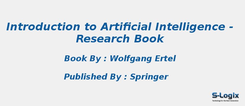 Best Research Books in Introduction to Artificial Intelligence | S-Logix