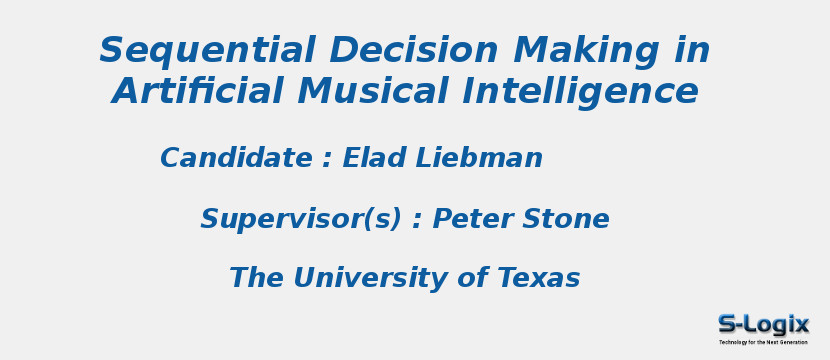 Sequential Decision Making in AI - PHD thesis | S-Logix