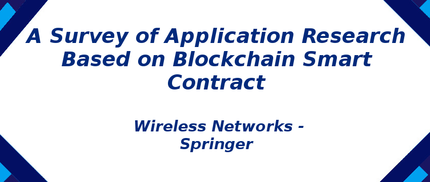 A Survey of Application Research Based on Blockchain | S-Logix
