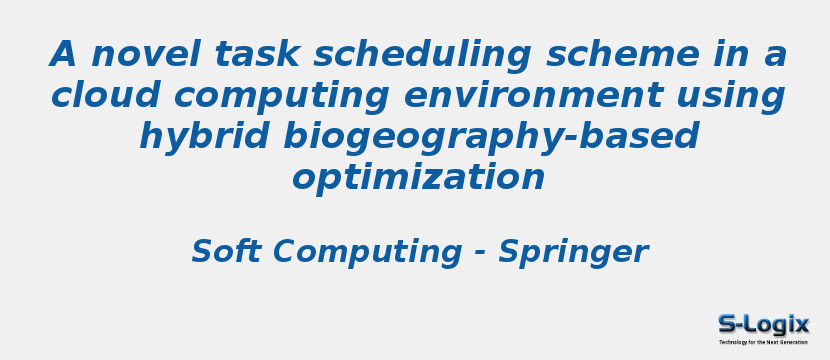 A Novel Task Scheduling Scheme In A Cloud Computing S Logix