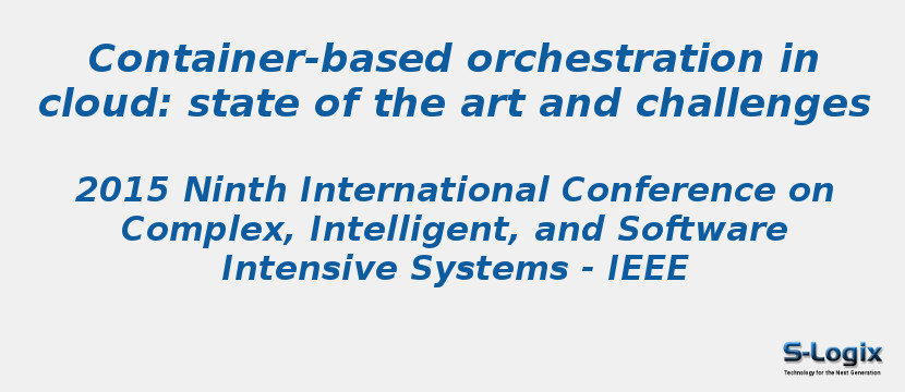 Container-based orchestration in cloud | S-Logix