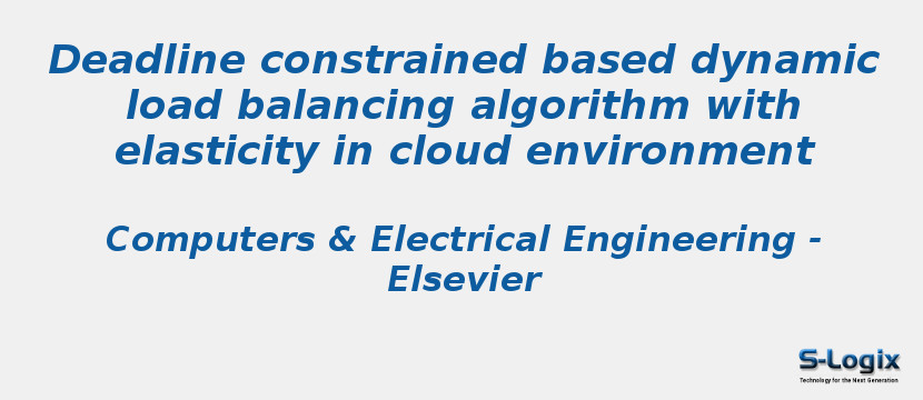 Deadline constrained based dynamic load balancing | S-Logix