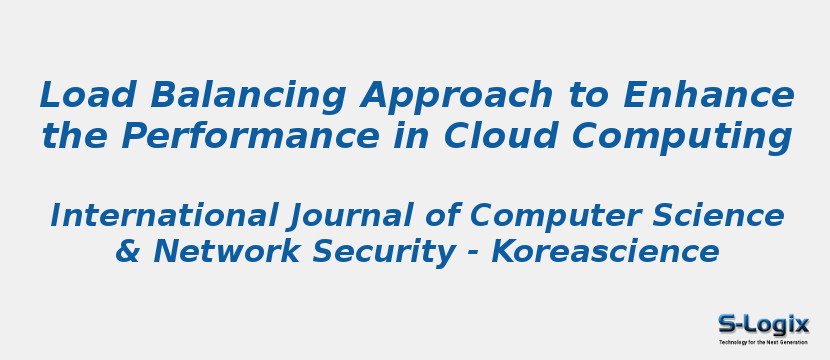 Load Balancing Approach To Enhance Cloudsim Projects S Logix