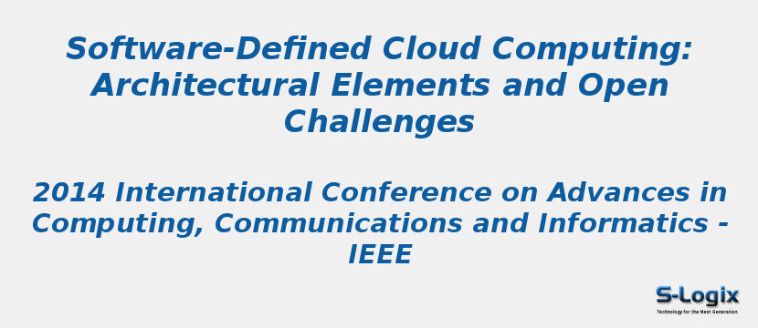 Software Defined Cloud Computing Architectural Elements S Logix