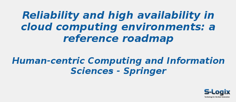 Reliability and high availability in cloud | S-Logix
