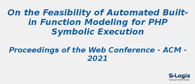 Function Modeling for PHP Symbolic Execution | S-Logix