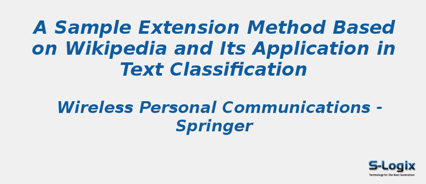 A Sample Extension Method Based on Wikipedia - Python Projects | S-Logix
