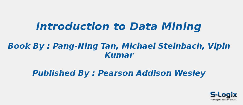 Great Books about Introduction to Data Mining | S-Logix