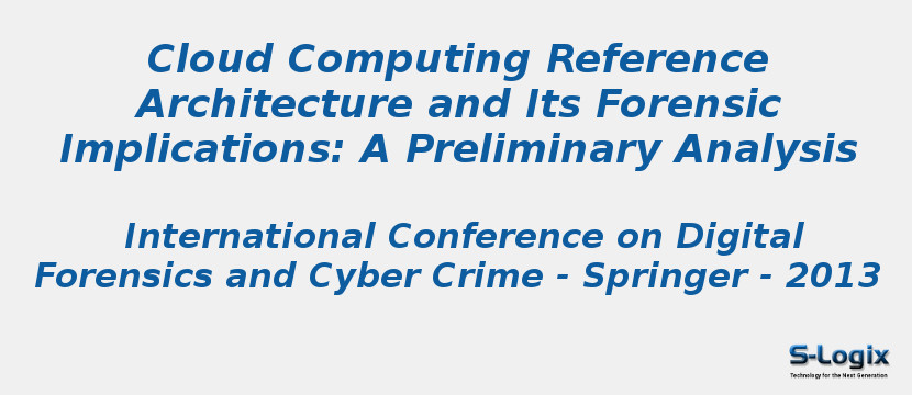 Cloud Computing Reference Architecture And Its Forensic S Logix