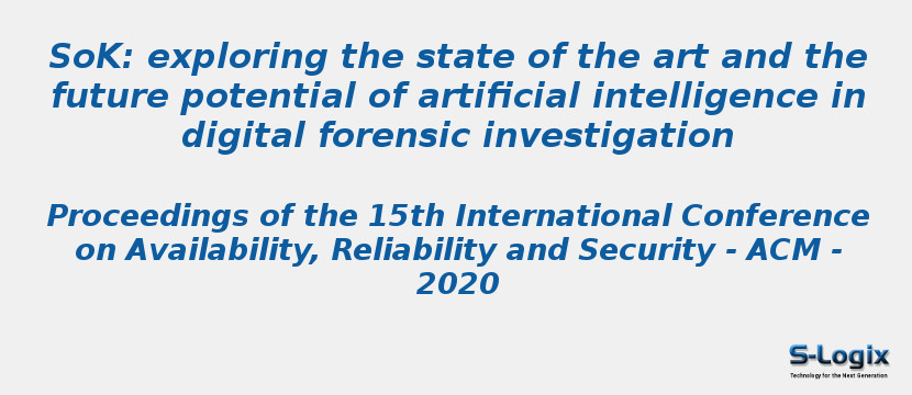 Artificial Intelligence In Digital Forensic Investigation S Logix