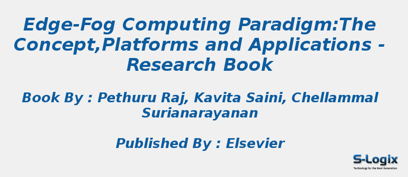 Best Research Books In Edge Fog Computing Paradigmthe Concept S Logix
