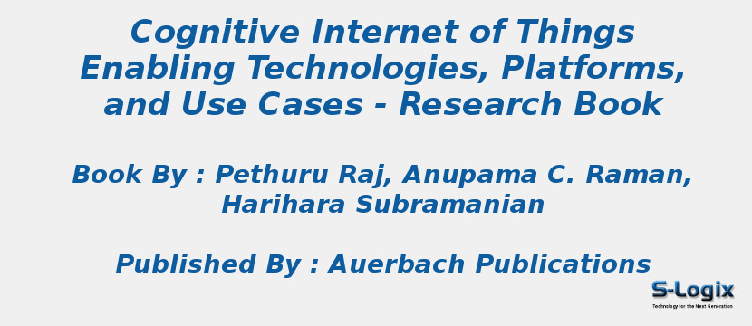 Top Books in Cognitive Internet of Things Enabling Technology | S-Logix