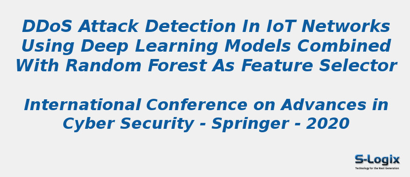 Ddos Attack Detection In Iot Networks Using Deep Learning S Logix