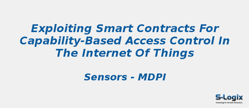 Smart Contracts For Capability Based Access Control In Iot S Logix