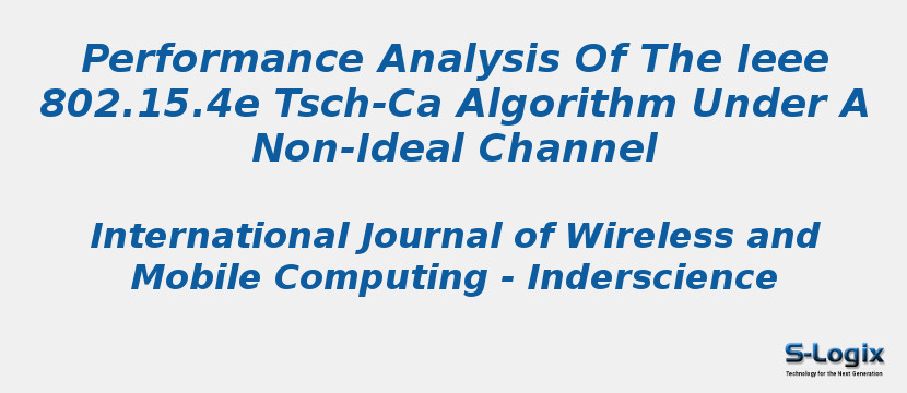 Performance analysis of the IEEE 802.15.4e TSCH-CA algorithm - Contiki ...