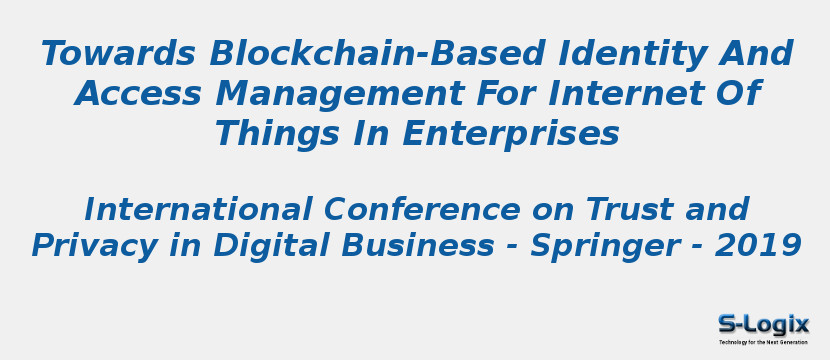Blockchain-Based Identity and Access Management for IOT | S-Logix