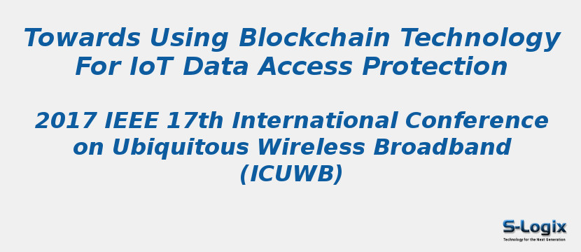 Towards Using Blockchain Technology For Iot Data Access S Logix