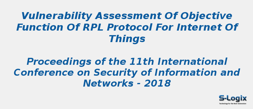 Vulnerability Assessment Of Objective Function Of Rpl Cooja Project S