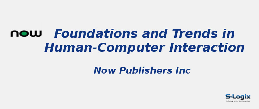 Foundations and Trends in Human-Computer Interaction Now Publishers Inc ...