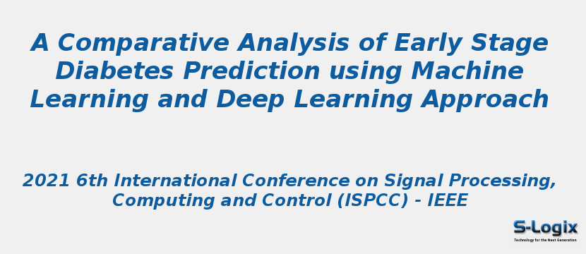 Early Stage Diabetes Prediction Using Machine Learning S Logix