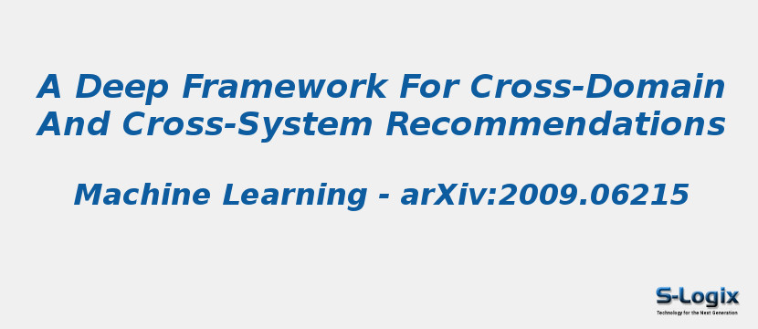 Cross Domain And Cross System Recommendations S Logix