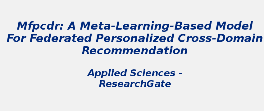 A Meta Learning Based Model For Cross Domain Recommendation S Logix