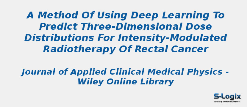 3d Dose Distributions For Intensity Modulated Radiotherapy S Logix