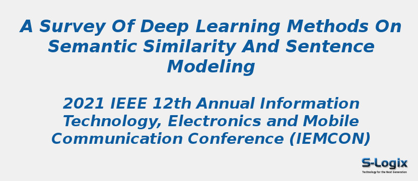 A Survey of Deep Learning Methods on Semantic Similarity | S-Logix