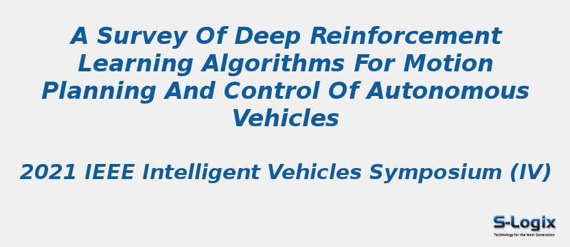 A Survey Of Deep Reinforcement Learning Algorithms S Logix S Logix