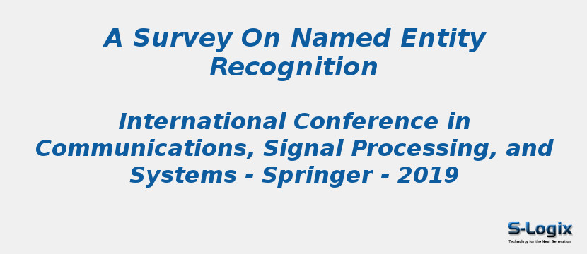 A Survey on Named Entity Recognition | S-Logix