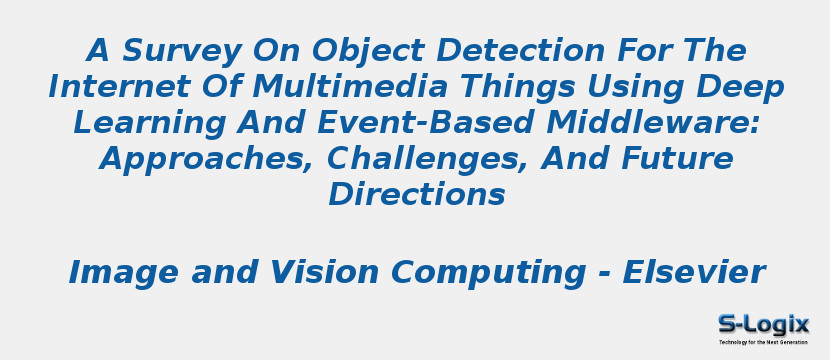 Object Detection For The Internet Of Multimedia Things S Logix