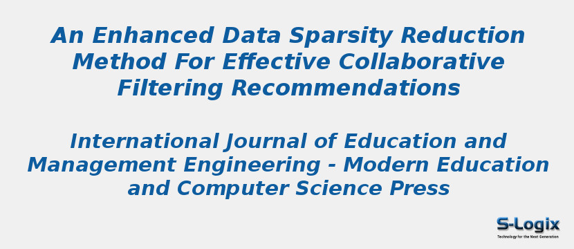 An Enhanced Data Sparsity Reduction Method S Logix