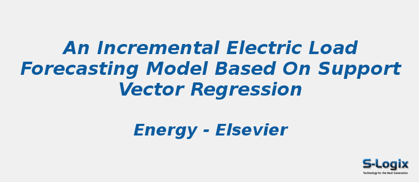 An Incremental Electric Load Forecasting Model S Logix