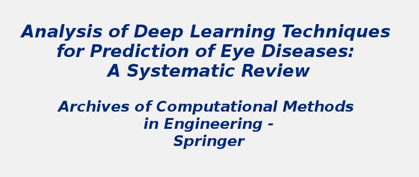 Deep Learning Techniques for Prediction of Eye Diseases | S-Logix