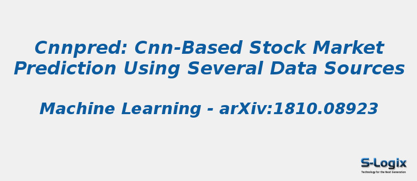 Cnn Based Stock Market Prediction Using Several Data Sources S Logix