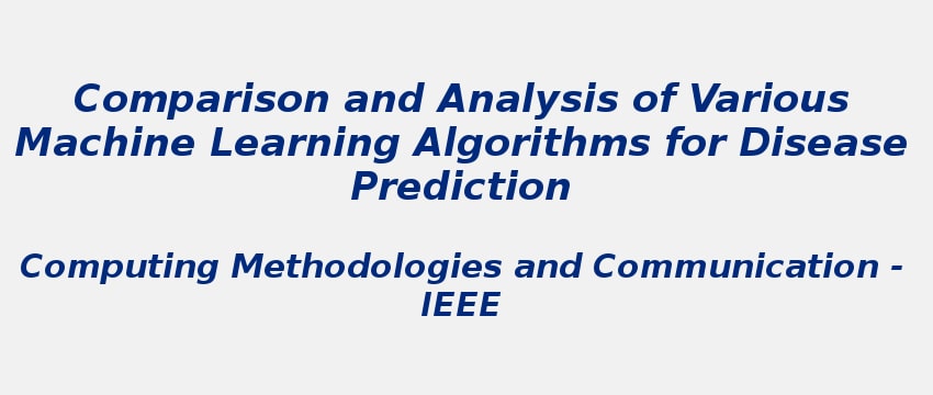 Comparison And Analysis Of Various Machine Learning Algorithms S Logix