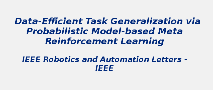 Probabilistic Model-based Meta Reinforcement Learning | S-Logix