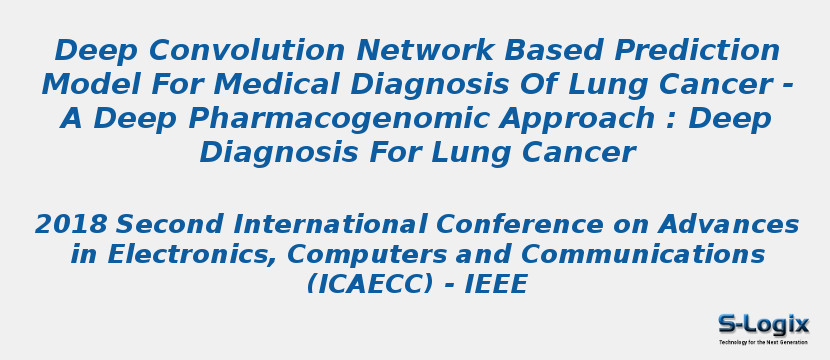 Deep Convolution Network Based Prediction For Medical Diagnosis S Logix
