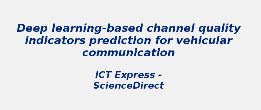 Indicators prediction for vehicular communication | S-Logix