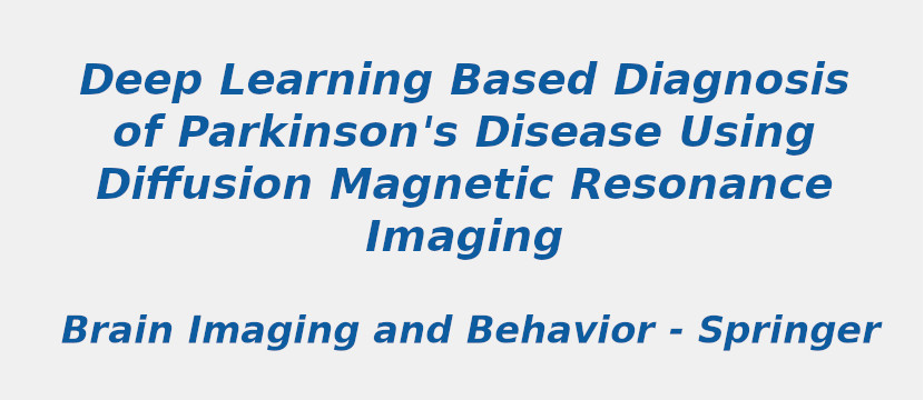 Top Research Topic inDeep learning based diagnosis of Parkinson Disease ...