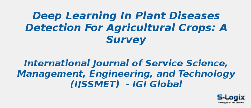 Plant Diseases Detection For Agricultural Crops S Logix