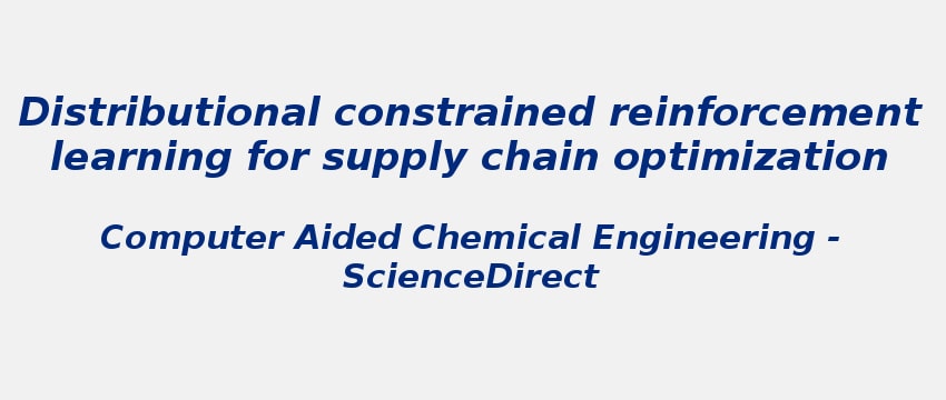 Reinforcement Learning For Supply Chain Optimization S Logix