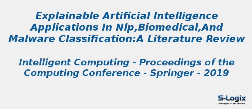 Explainable Artificial Intelligence Applications In Nlp S Logix