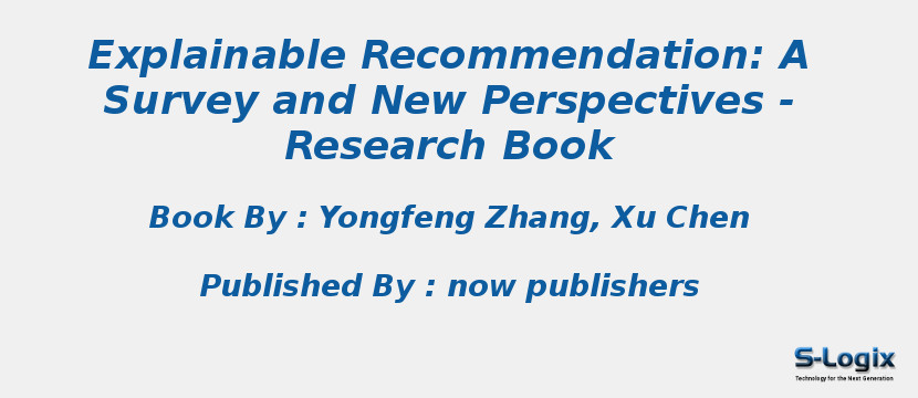 Essential Research Books In Explainable Recommendation S Logix