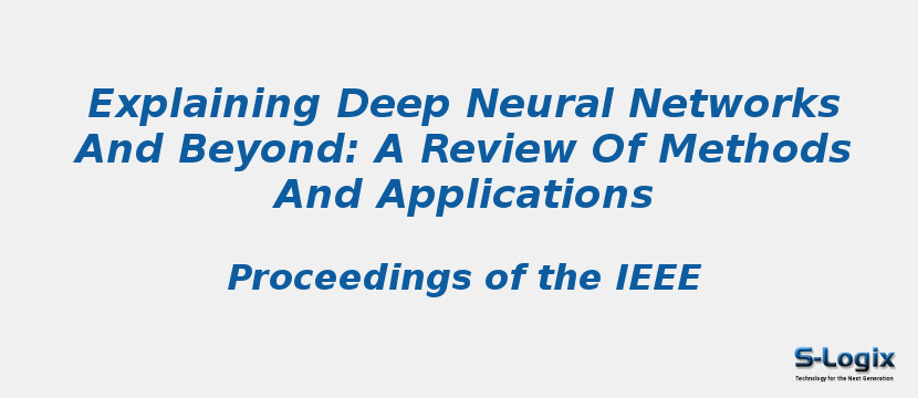 Explaining Deep Neural Networks And Beyond S Logix