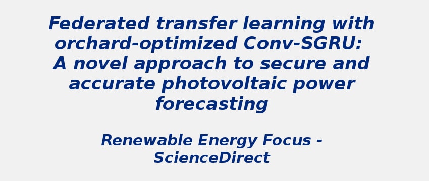 Secure and accurate photovoltaic power forecasting | S-Logix
