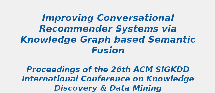 Hottest Research Topic In Improving Conversational Recommender Systems S Logix 