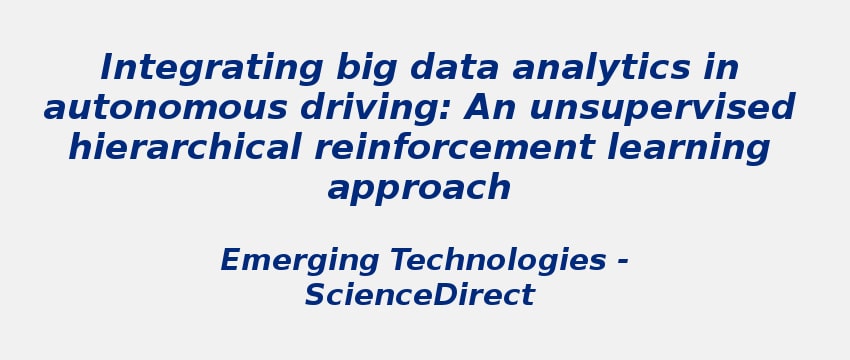 Integrating big data analytics in autonomous driving | S-Logix