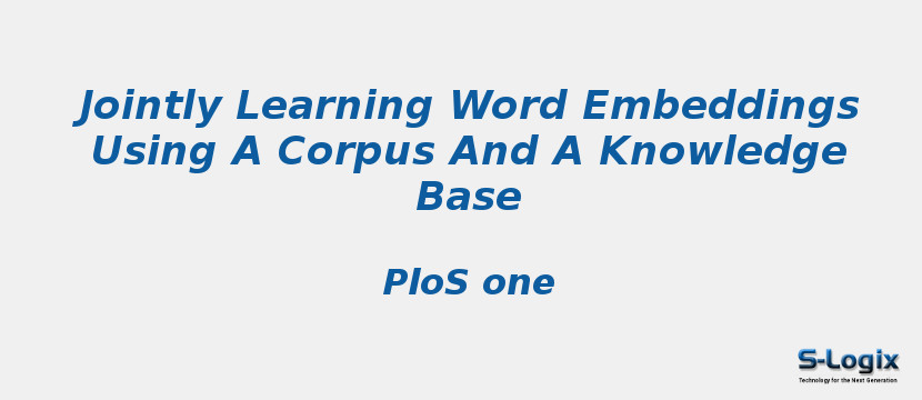 Jointly Learning Word Embeddings Using A Corpus S Logix