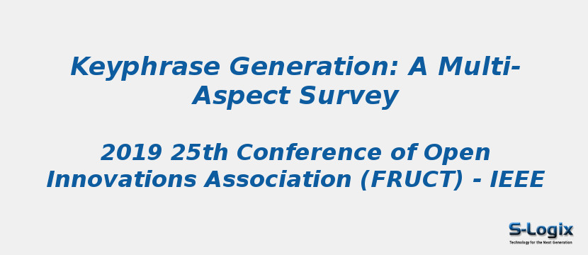 Keyphrase Generation A Multi Aspect Survey S Logix